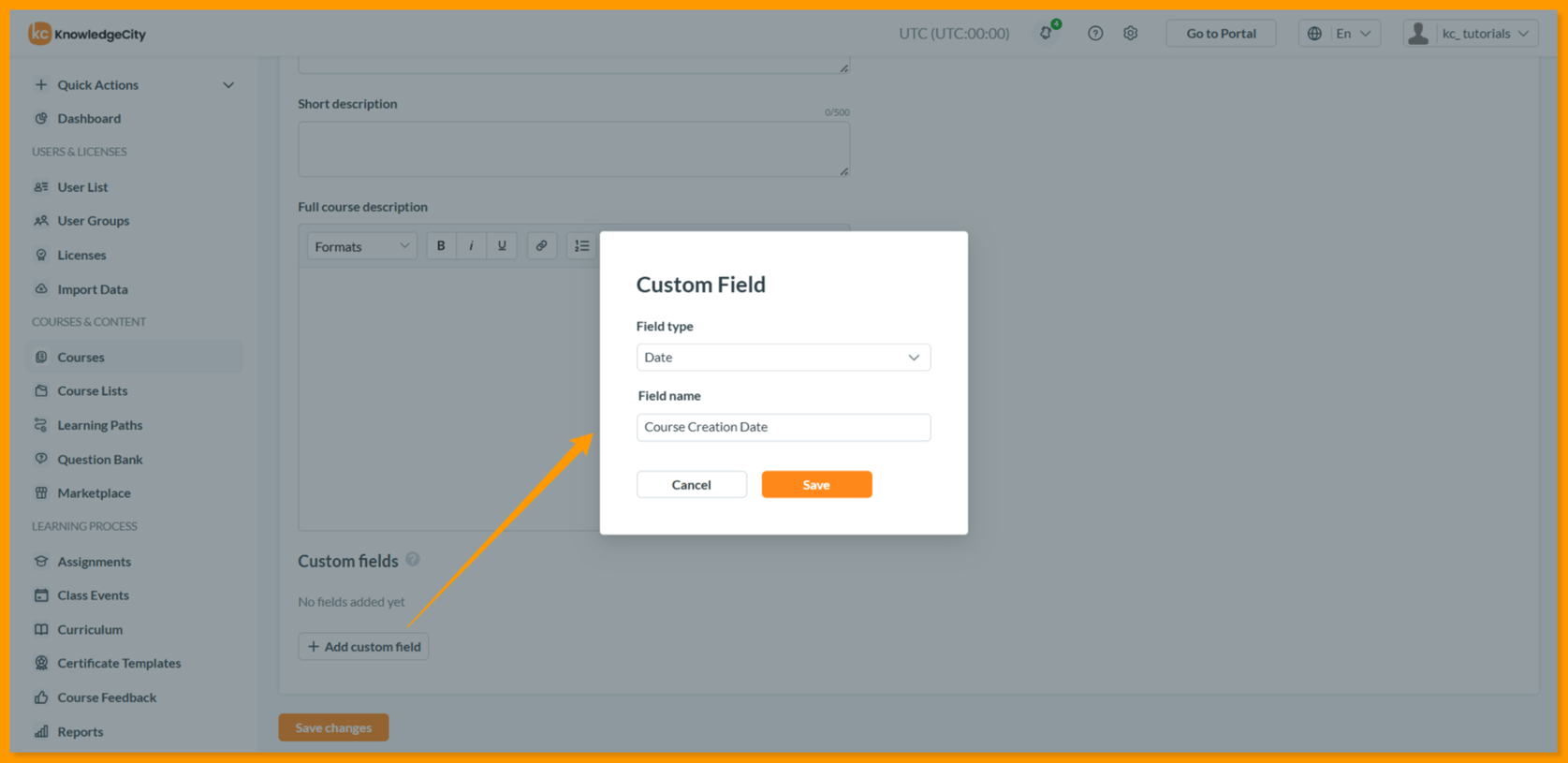 Creating a Custom Lesson Course in KnowledgeCity LMS