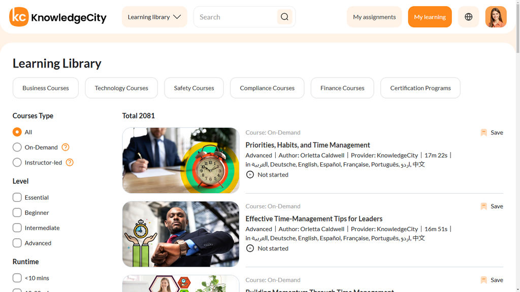 Overview - Learning Portal Walkthrough
