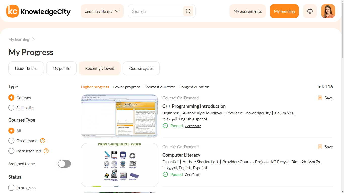 My Learning - An Overview